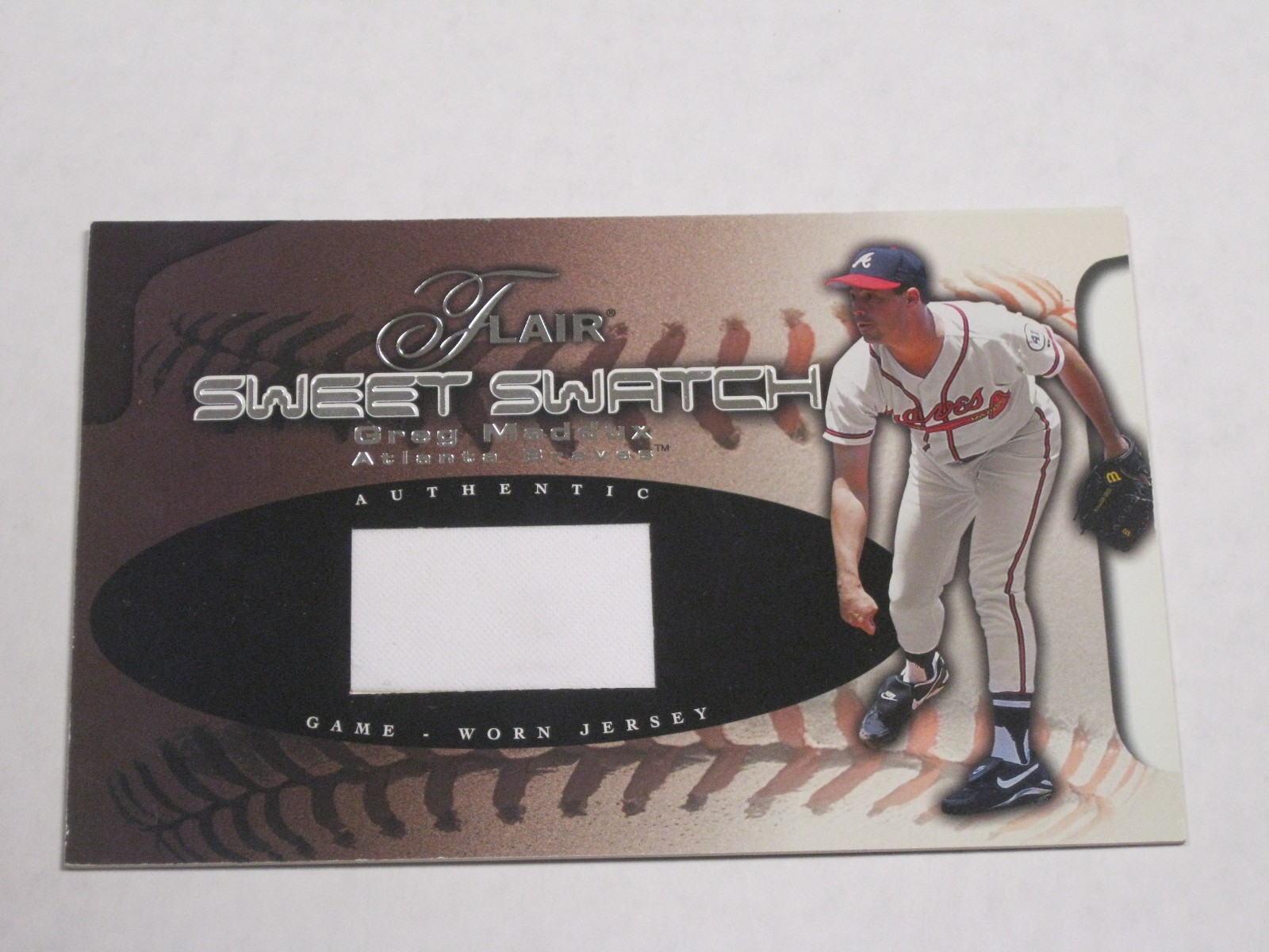 GREG MADDUX Game Worn Jersey Card | eBay