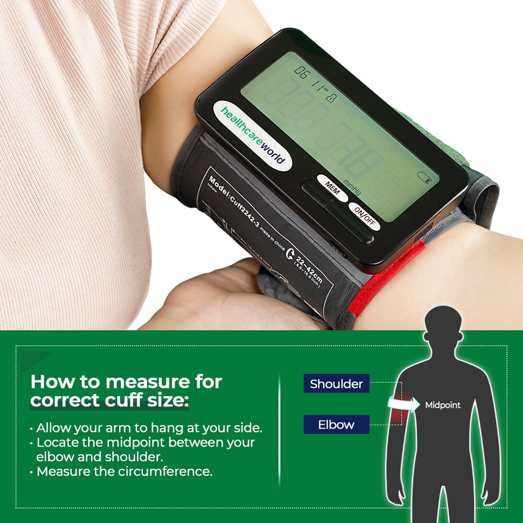 Upper Arm Blood pressure monitor Rechargeable With Bright LCD screen ...