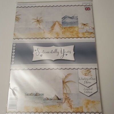 Phil Martin Sentimentally Yours Watercolour Shore Decorative Papers- 40 ...