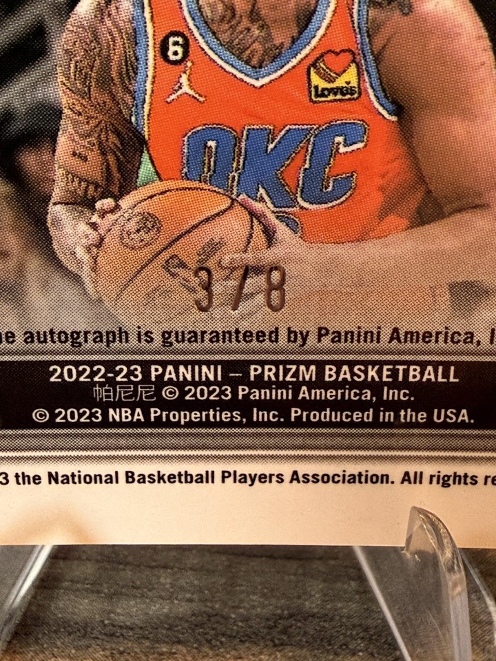 Jaylin Williams 2022 Prizm Sensational Signatures Choice Green /8 RC ...