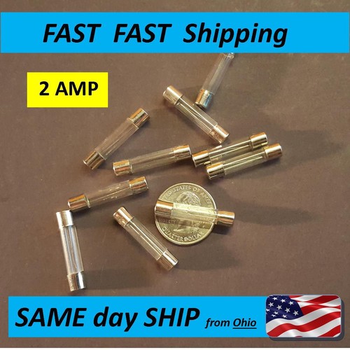 10 PACK --- Fuse 2 AMP Glass 6x30 | eBay