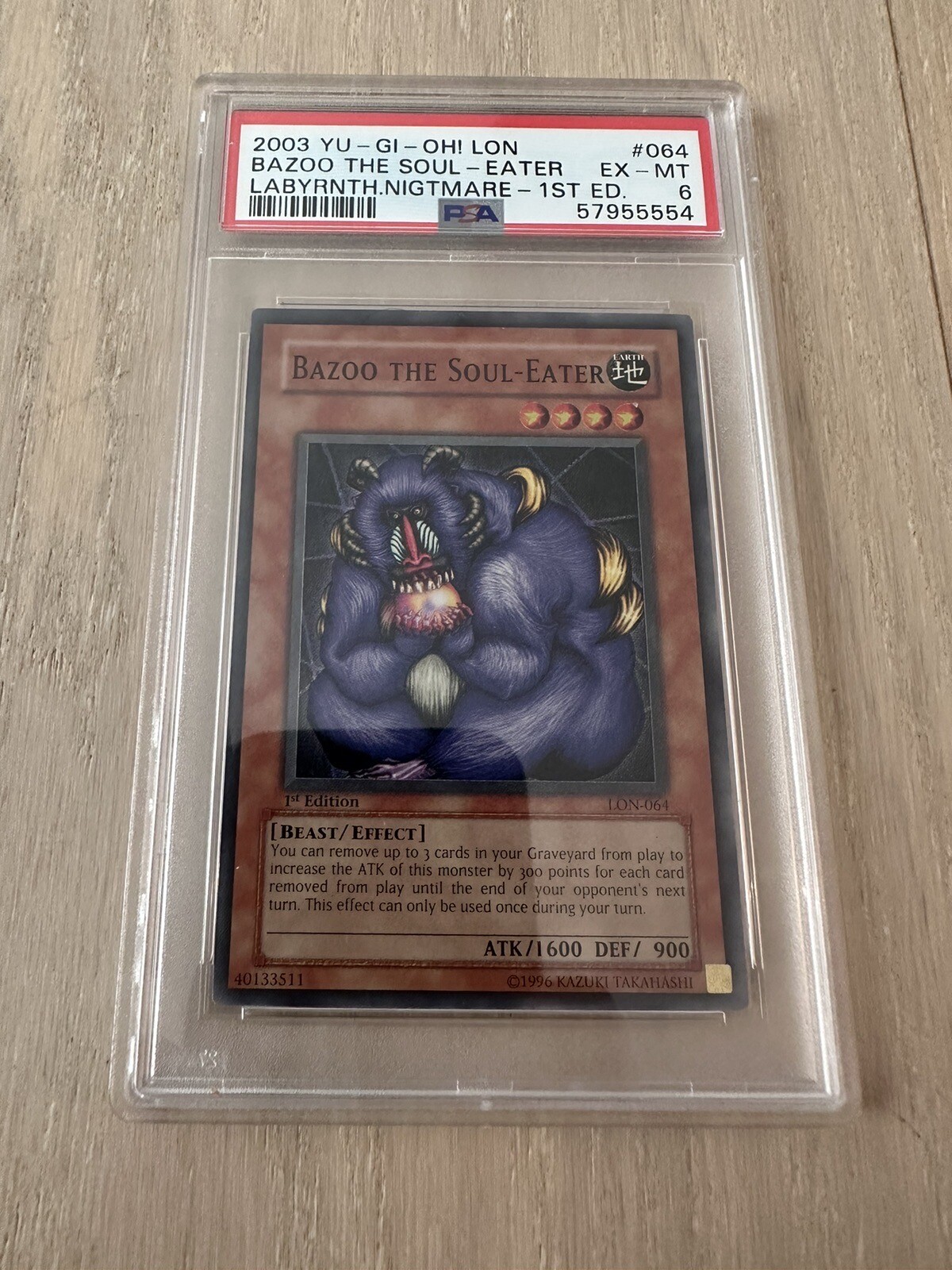 Yu-Gi-Oh! TCG Bazoo the Soul-Eater Labyrinth of Nightmare LON-064 1st ...