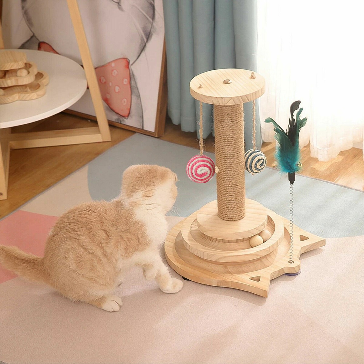 Wooden Cat Scratching Posts