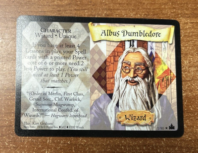 Albus Dumbledore 1/80 - Rare Adventure At Hogwarts Harry Potter Trading ...