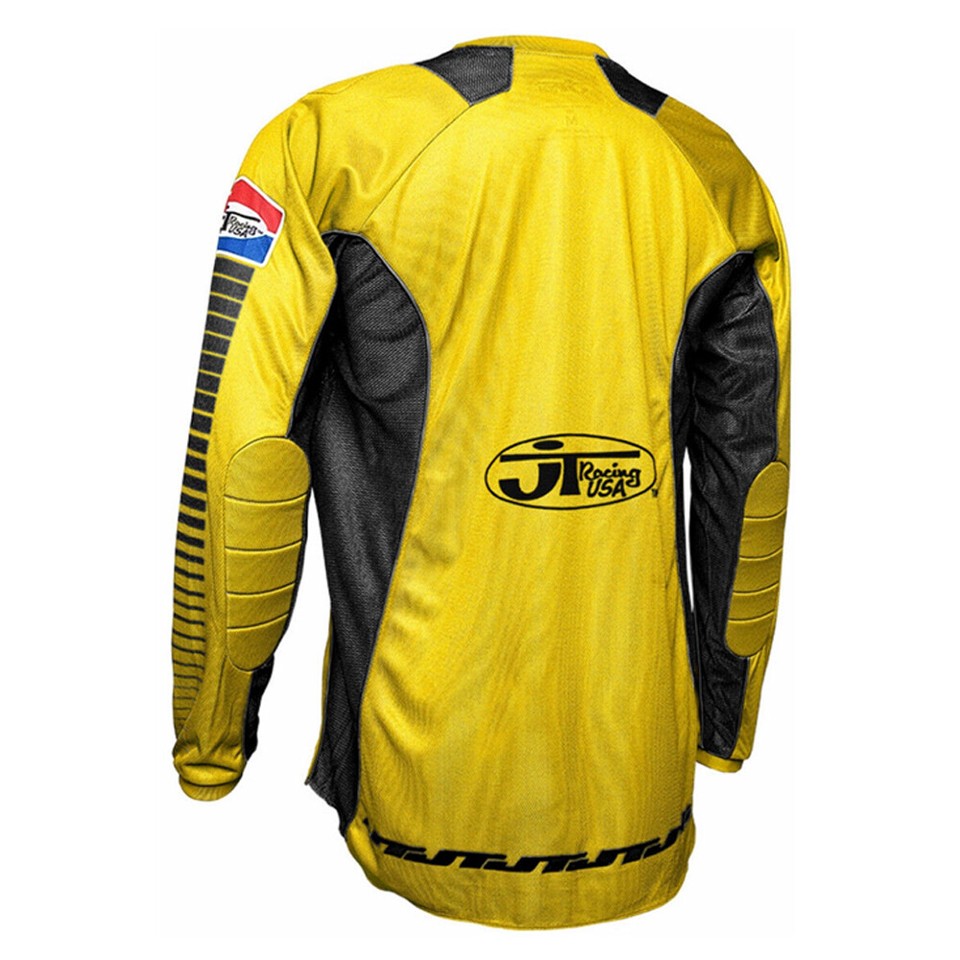 JT RACING JERSEY YELLOW PRO-TOUR MOTOCROSS MX SHIRT BLACK retro evo ...
