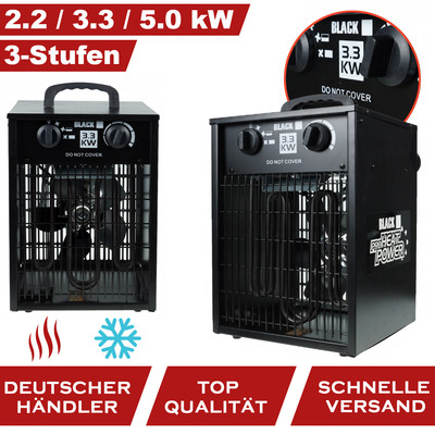 Heizlüfter Elektroheizer Heizung Schnellheizer Heizgerät Bauheizer 3 ...