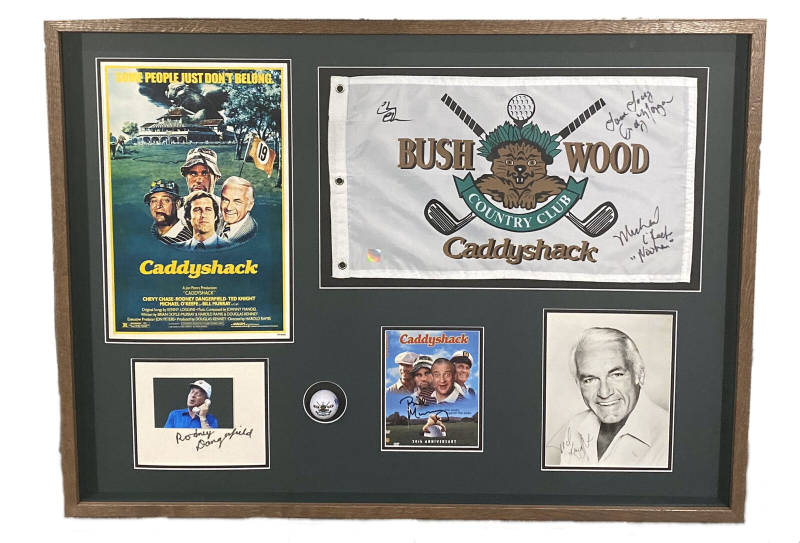 Caddyshack Autographed Display Bill Murray Signed Chevy Chase Rodney ...