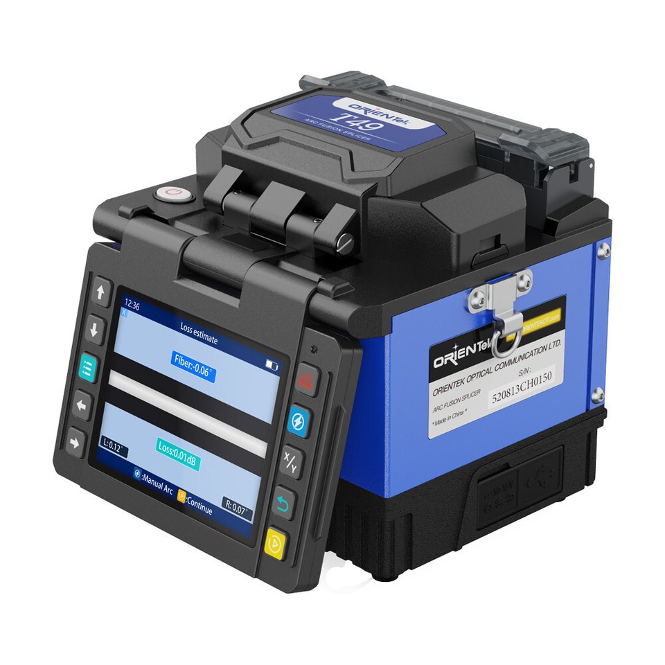 OrienTek T49 Optical Fusion Splicer Fiber Splicing Machine Optic Fiber ...