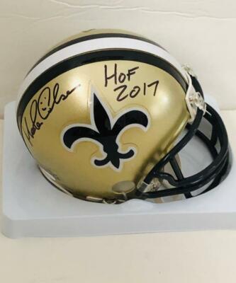 MORTON ANDERSON Signed HOF 2017 Throwback Saints Mini Helmet JSA ...