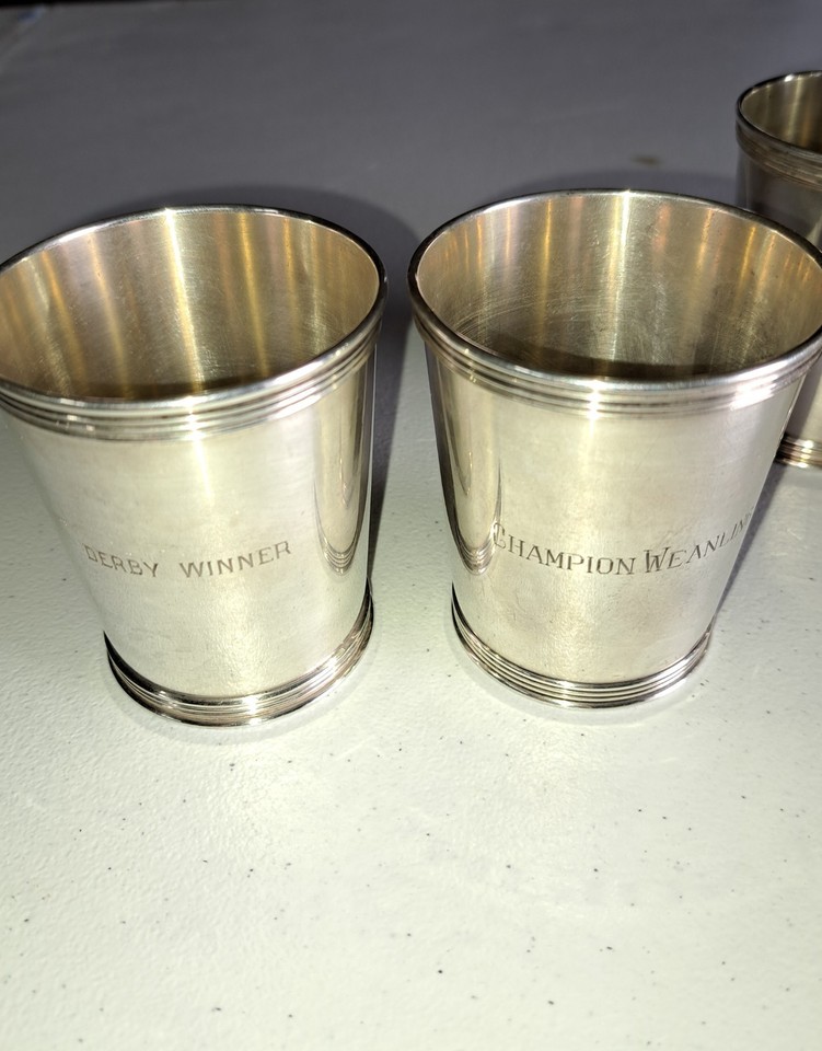 8 Benjamin Trees Sterling Silver Horse Race Trophy Mint Julep Kentucky ...