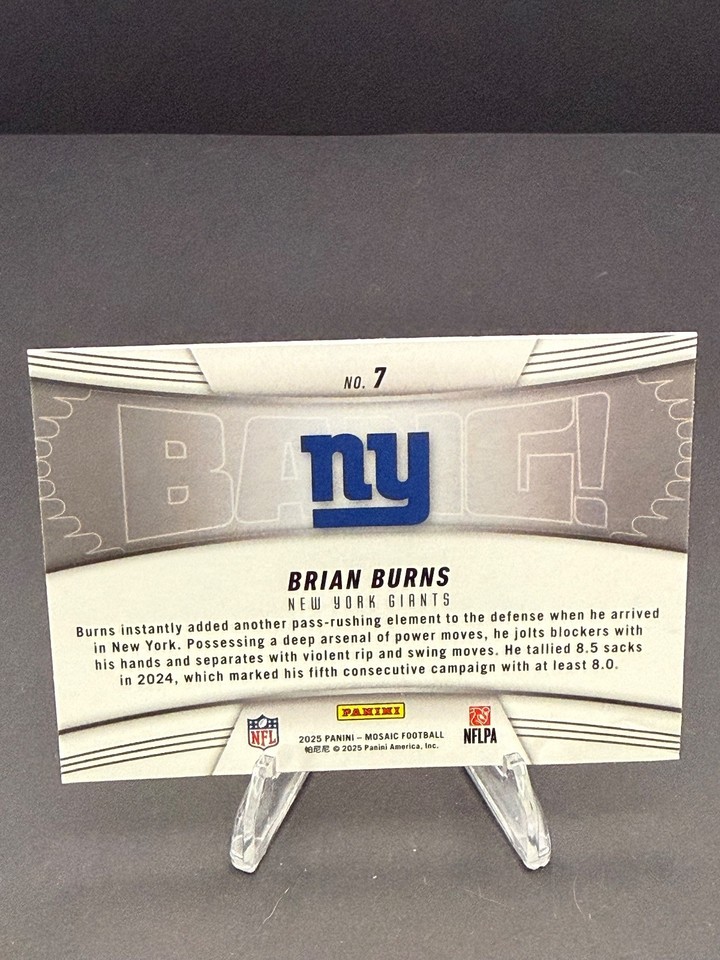 2025 Panini Mosaic - Bang! #7 Brian Burns | eBay
