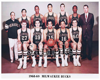 NBA 1968 Milwaukee Bucks Team Picture Inaugural Season Color 8 X 10 ...