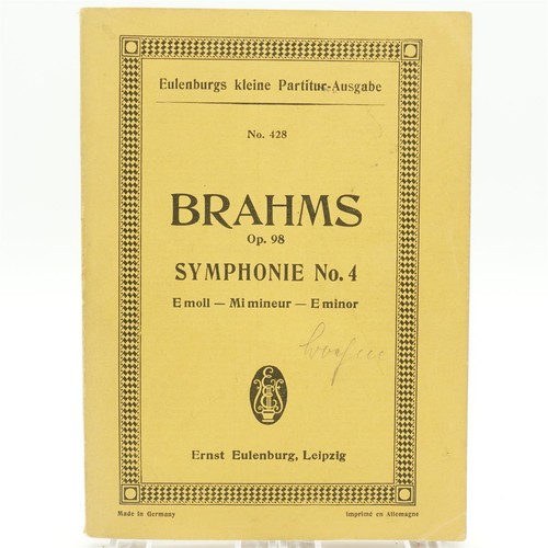 Johannes Brahms Brahms Symphony No 4 / Buch gebraucht gut | eBay
