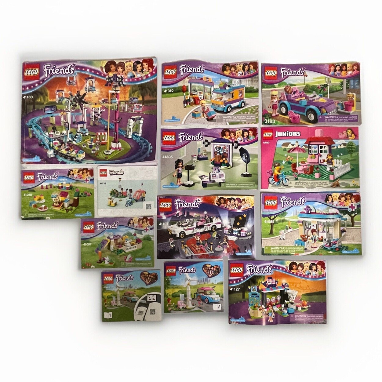 LEGO Friends: Lot of 13 Instruction Manual Booklets 41130, 41107, 41085 ...