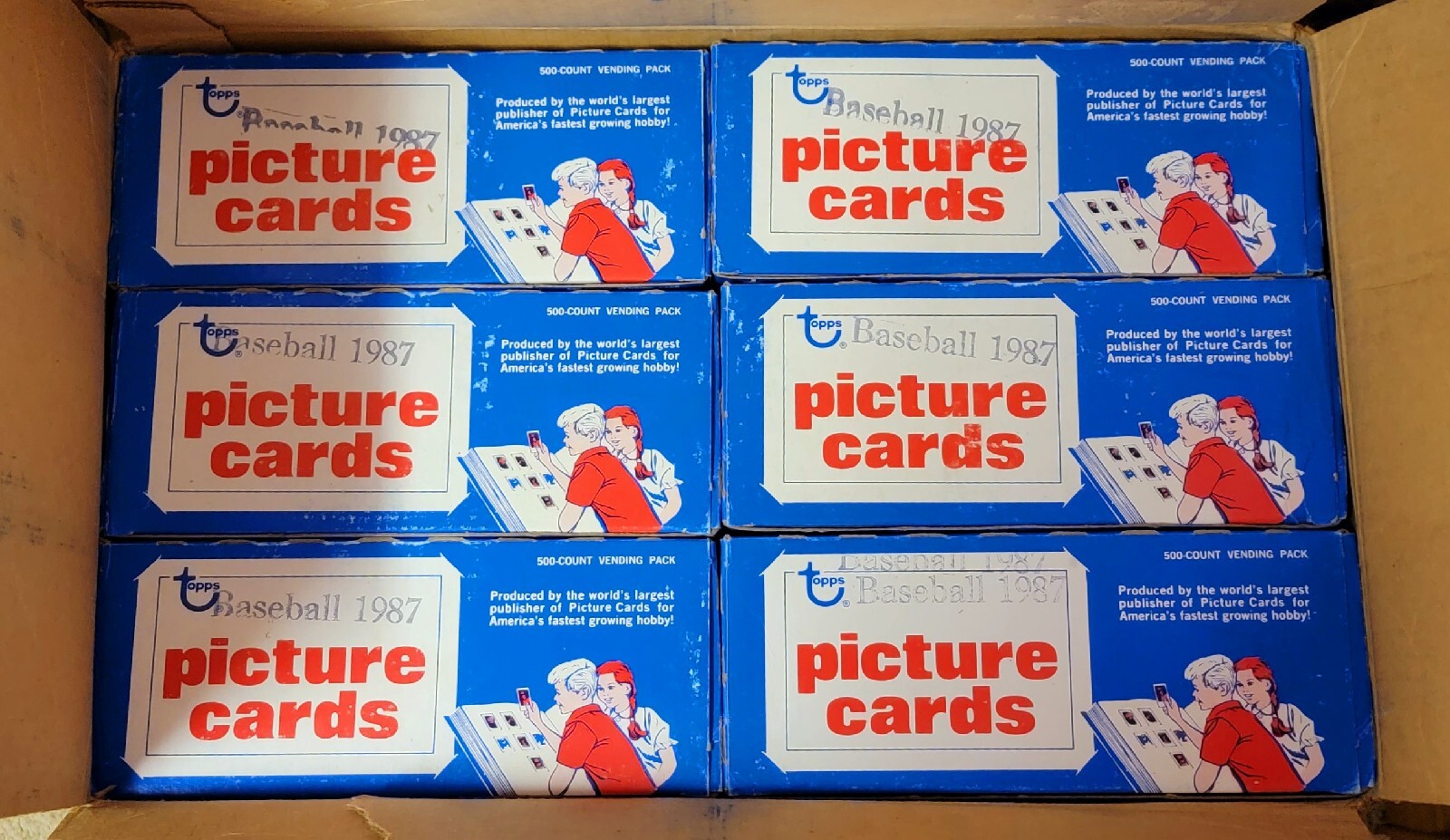 1981 TOPPS WAX BOX BBCE AUTHENTICATED & FREE 1987 TOPPS VENDING BOX ...