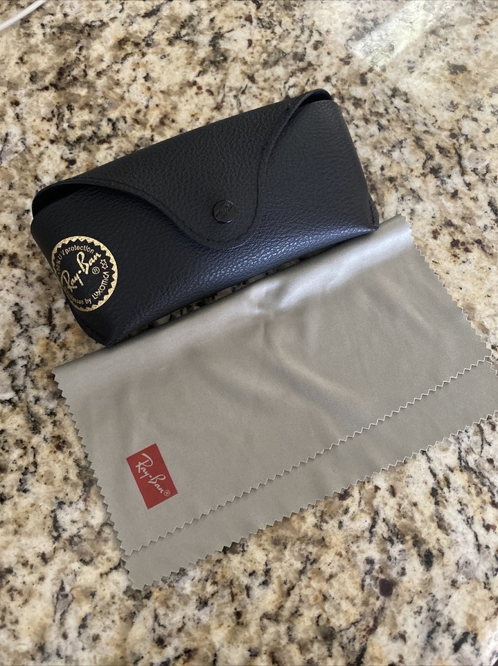 Ray-Ban Sunglasses Glasses Case Ray Ban Black Leather- Case Only | eBay