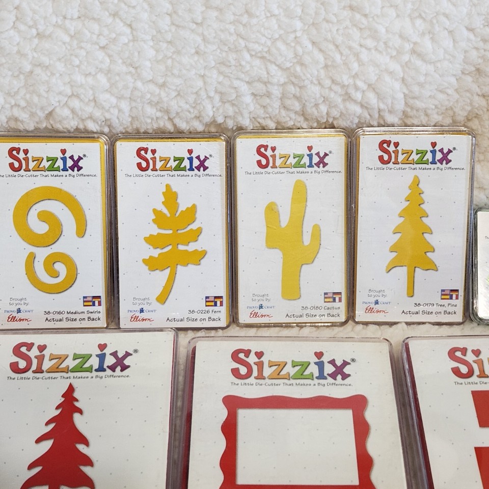Sizzix Original Provo Craft Scrapbooking Die LOT of 11 Different Shapes ...
