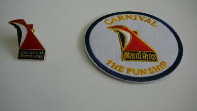 CARNIVAL CRUISE LINES MARDI GRAS LAPEL HAT PIN AND IRON ON PATCH | eBay