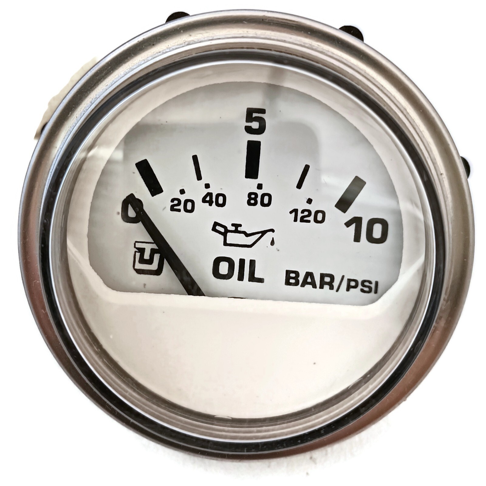 NEW OEM Ultraflex Uflex Boat Oil Pressure Gauge 0-25 BAR 12/24V White ...