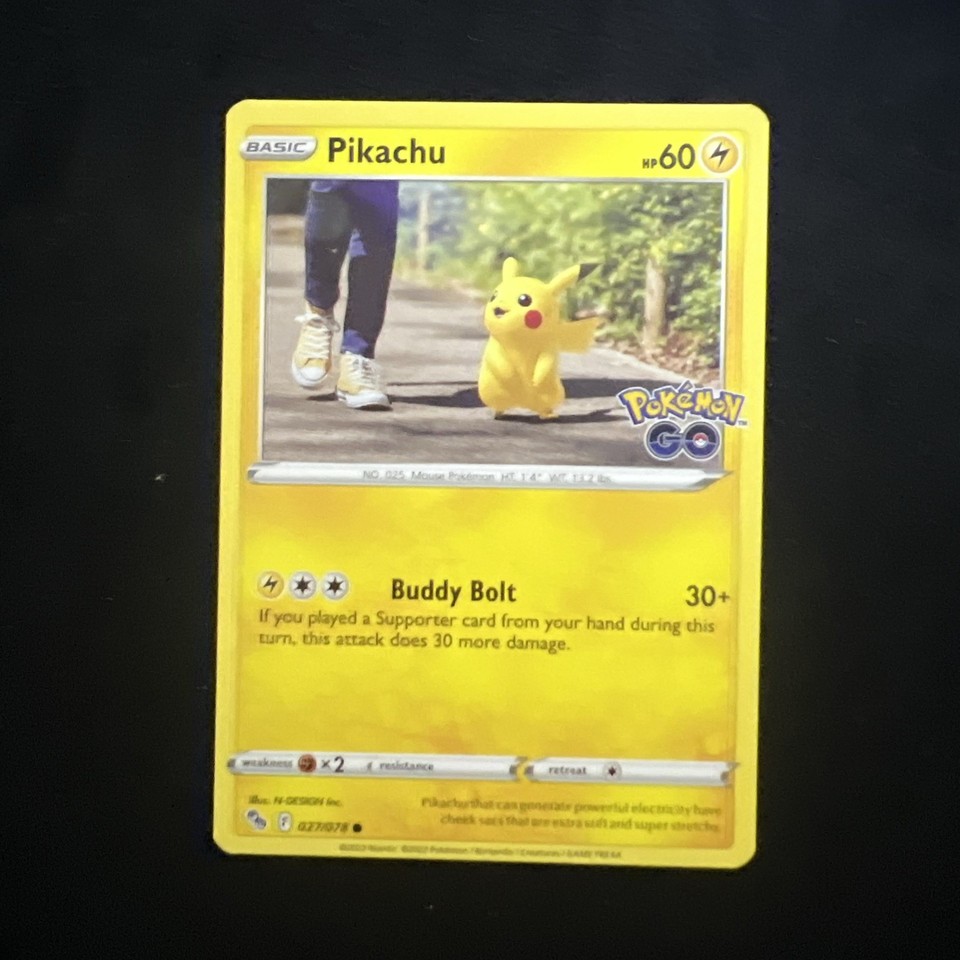 Pikachu - 027/078 - Non-Holo - Pokemon Go - NM/M - Pokemon Card | eBay ...