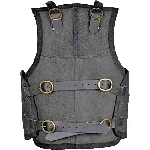 Medieval Men's Chest Armor Costume, Adjustable Shoulder Guard, LARP ...