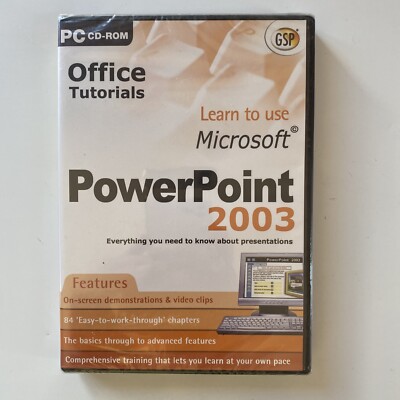 Learn To Use Microsoft Powerpoint 2003, PC CD ROM, Computer Program Tutorial | eBay Australia