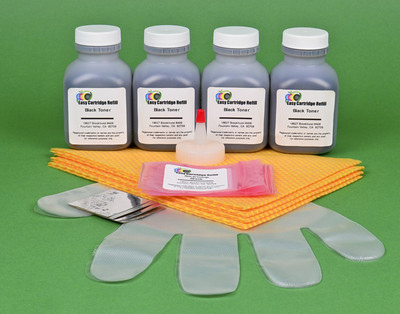 Lexmark E260 E260d E260dn E260A11A 4-Toner Refill Kit w/Chips. 480gr ...