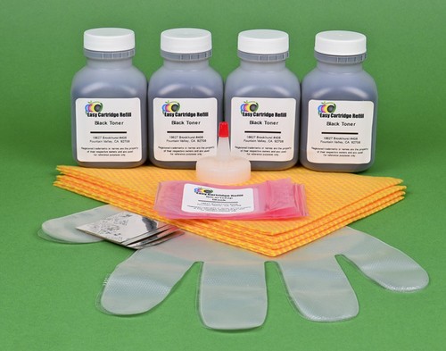 Lexmark E260 E260d E260dn E260A11A 4-Toner Refill Kit w/Chips. 480gr ...