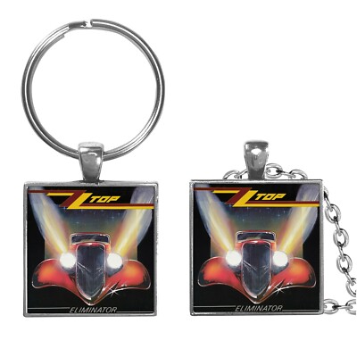 ZZ Top Eliminator Album Cover Image Keychain or Necklace Rock & Blues ...
