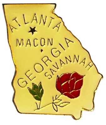 Wholesale Lot of 3 Georgia Enamel State Map Hat Cap Lapel Pin (ACE ...