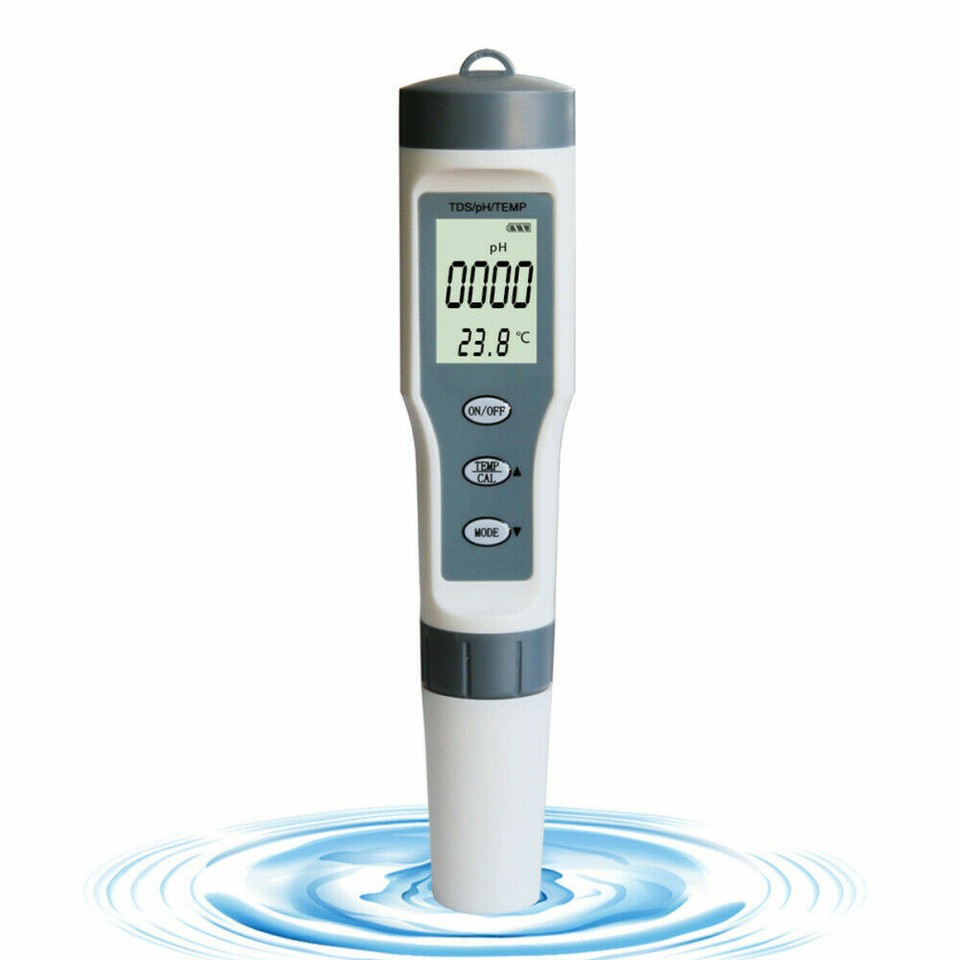 4 in 1 Portable Digital Water Quality Tester TDS/EC/PH/TEMP Meter Pen ...
