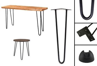 4x Hairpin Legs Set for DIY Table Furniture Bench Desk Metal Hair Pin ...