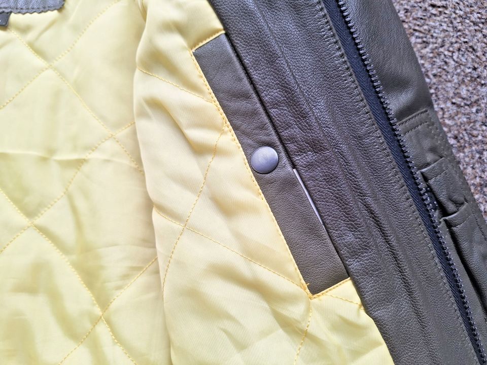 DIESEL GREEN LEATHER BOMBER JACKET SIZE MEDIUM / LARGE POSS SKIN GAY ...