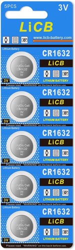 LiCB 5 Pack CR1632 Battery, Long-Lasting & High Capacity CR 1632 5 | eBay