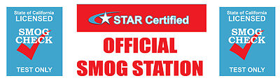 3ftx10ft Star Certified Smog Check Test Only Vinyl Banner - SMOG CHECK ...