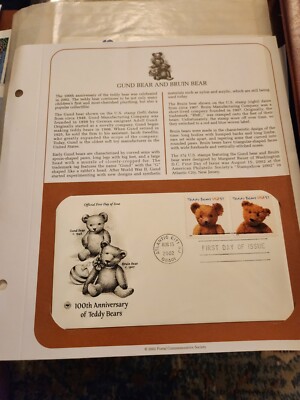 First Day of Issue 2002 Teddy Bear Stamp 100th Anniversary of Teddy Bears | eBay