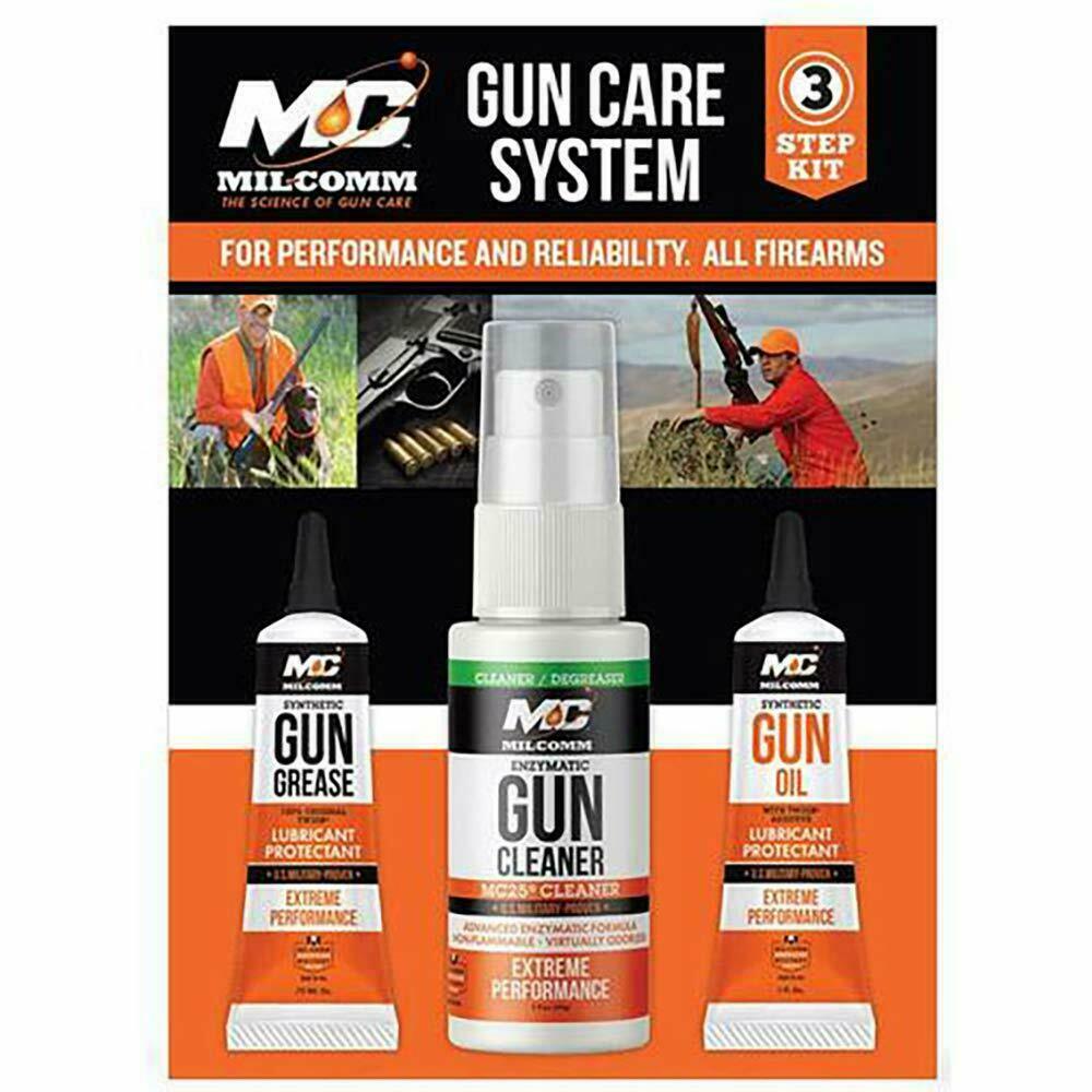 MIL-COMM 3 Step Firearm/Gun Kit ~TW25B Grease & MC 2500 Oil & MC25 ...