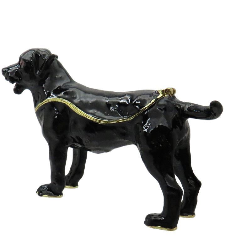 Black Labrador Jeweled Trinket Box with Austrian Crystals | eBay
