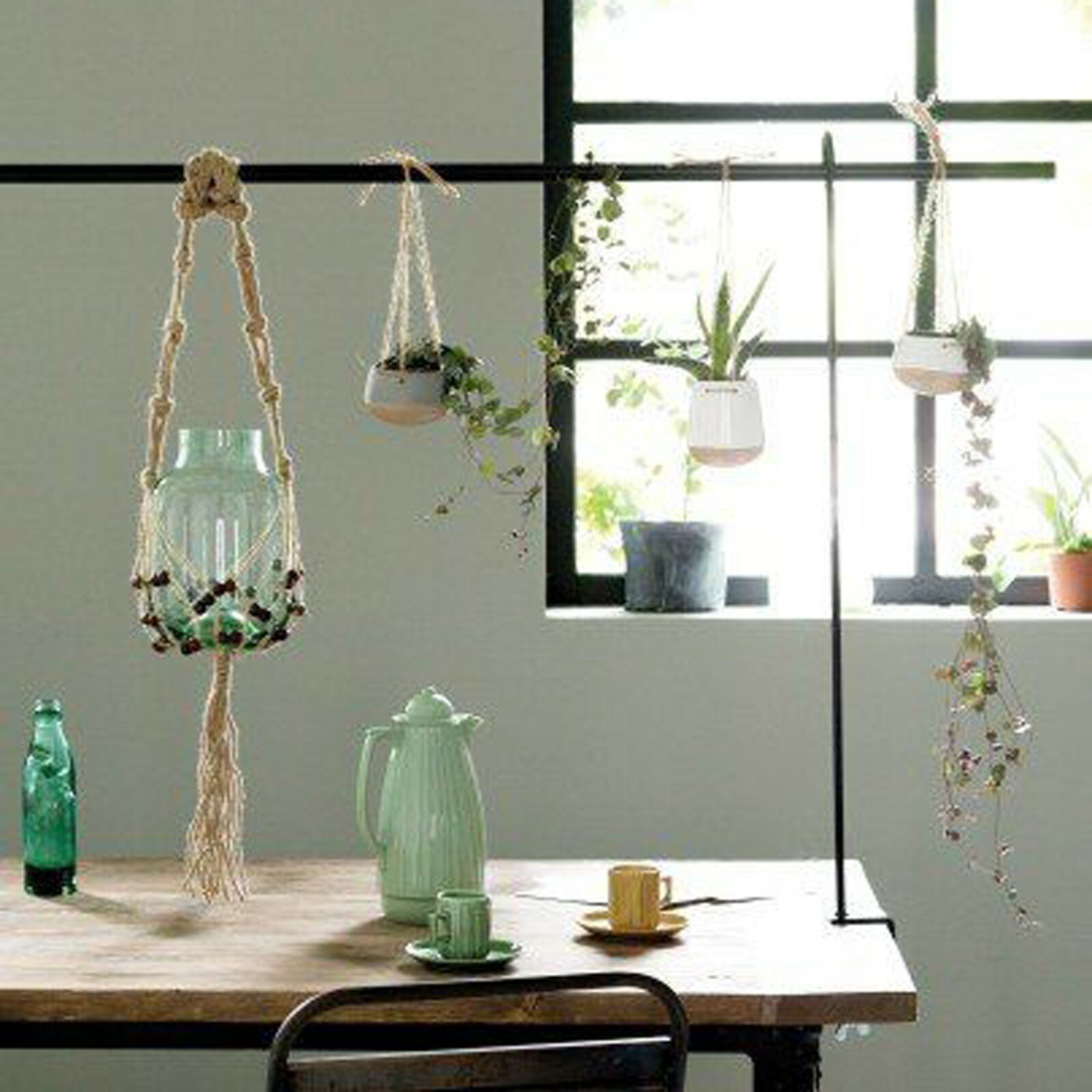 Metal Over Table Hanging Decoration Display Rod Rail Pole With Clamp | eBay