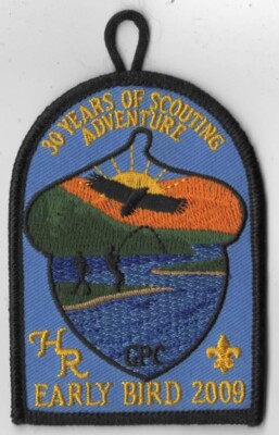 2009 30 Years Of Scouting Adventure Early Bird BSA Patch BLACK Bdr ...