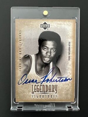 2000-01 UPPER DECK UD LEGENDS OSCAR ROBERTSON LEGENDARY SIGNATURES AUTO ...