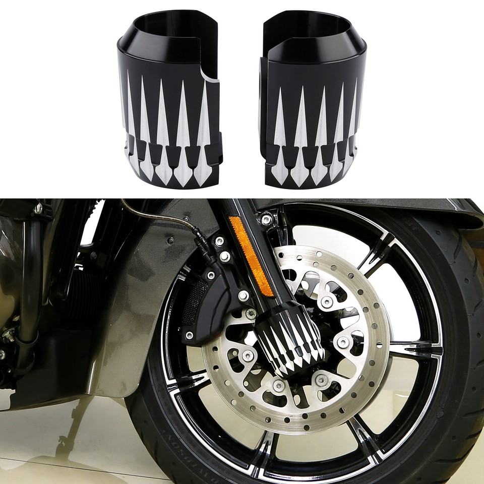 Lower Fork Boot Slider Covers Fit For Harley Touring Street Road Glide ...