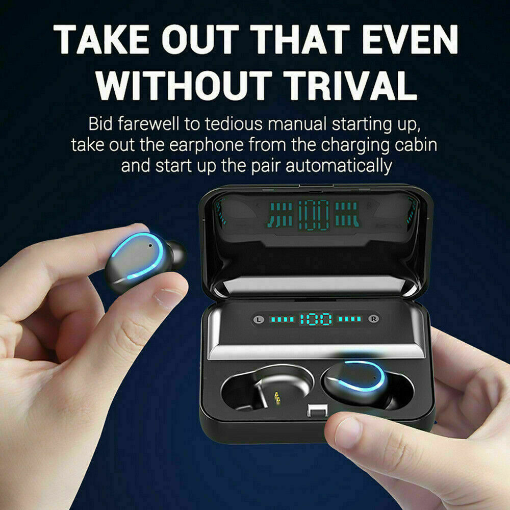 Bluetooth 5.0 Wireless Earbuds Headphone Headset Noise Cancelling TWS ...