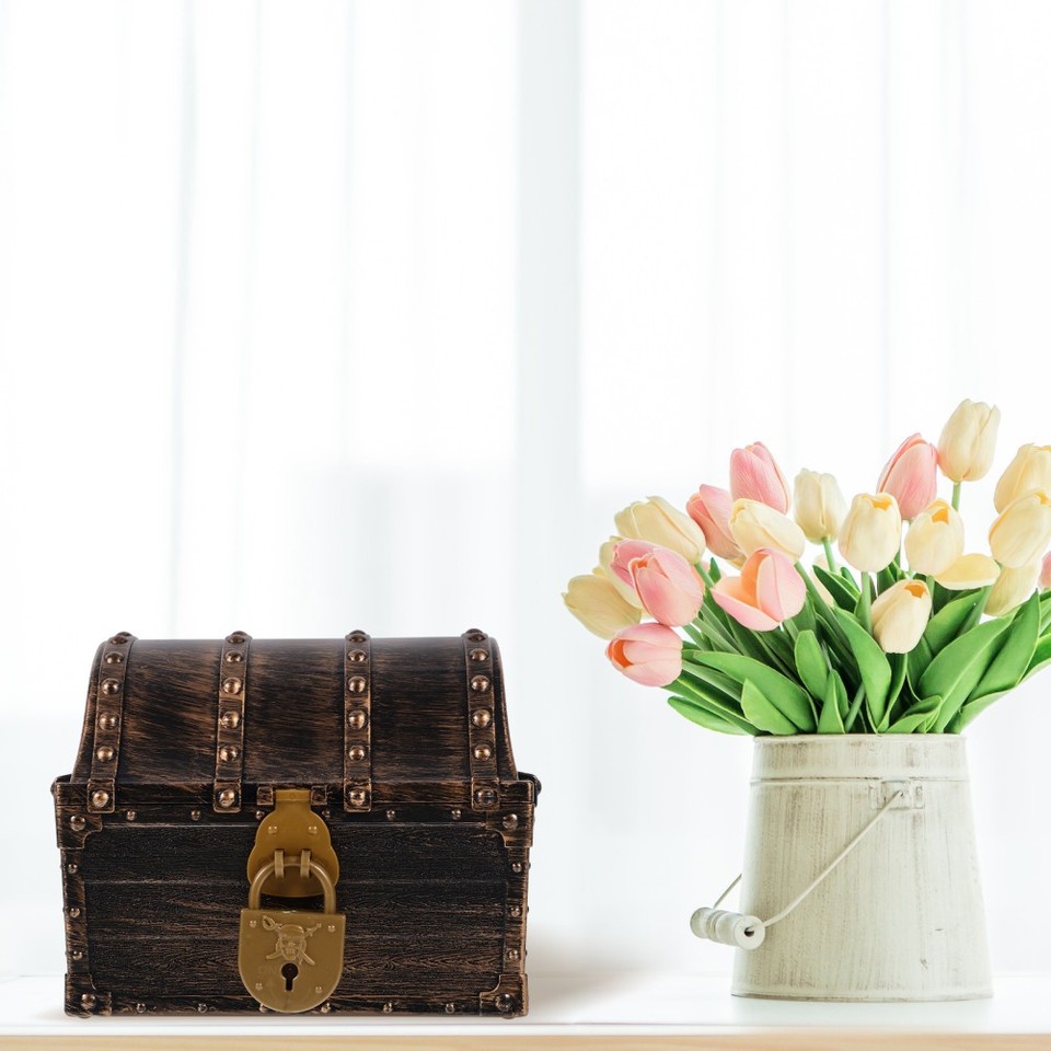 Vintage Treasure Box Small Treasure Chest Decorative Pirate Chest Toys ...