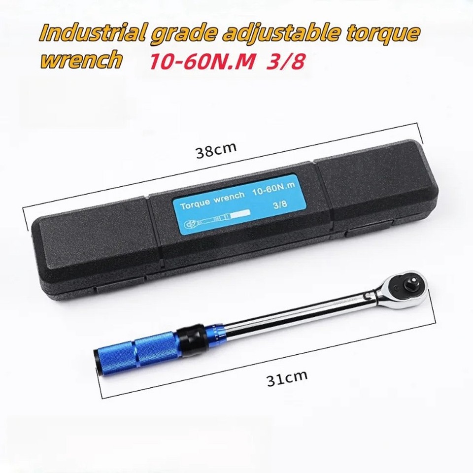 3/8" Torque Key Wrench 10-60Nm Two-Way Precise Preset Torque Spanner ...