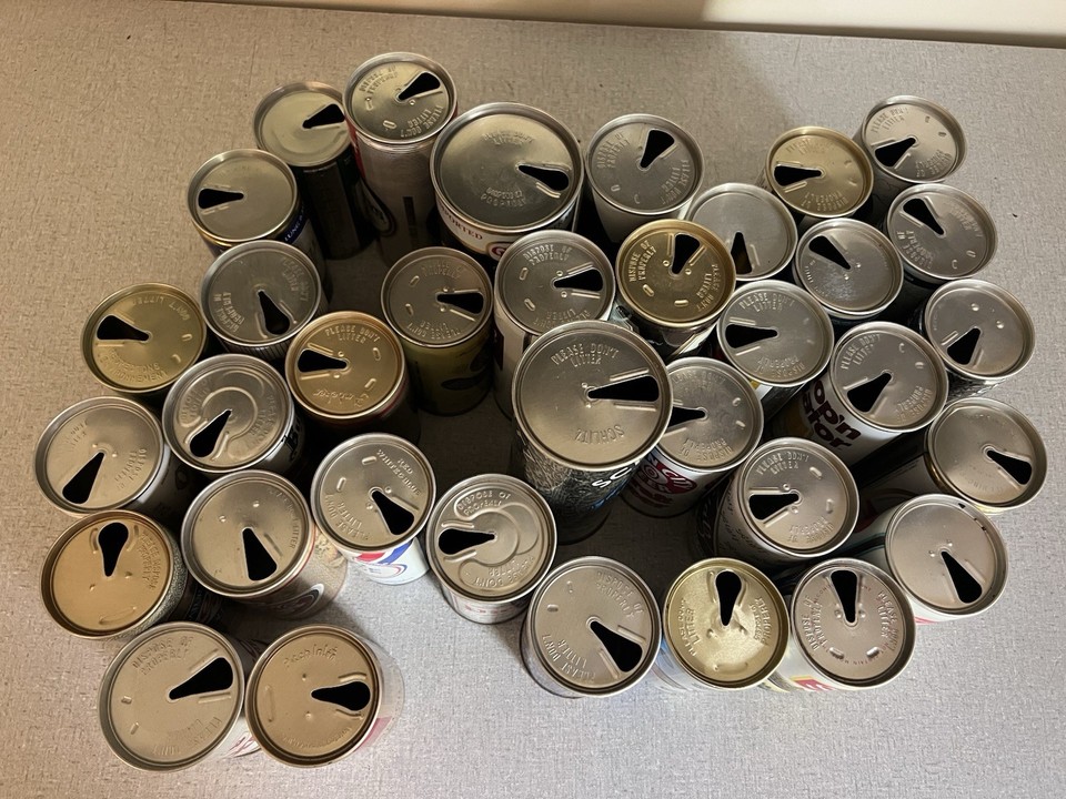 35x Beer Can Lot Empty Pull Tab Various Brands 12oz Cans Vintage Opened ...