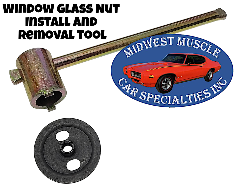 GM Door & Rear Quarter Glass Window Crank Roller Nut Install And ...