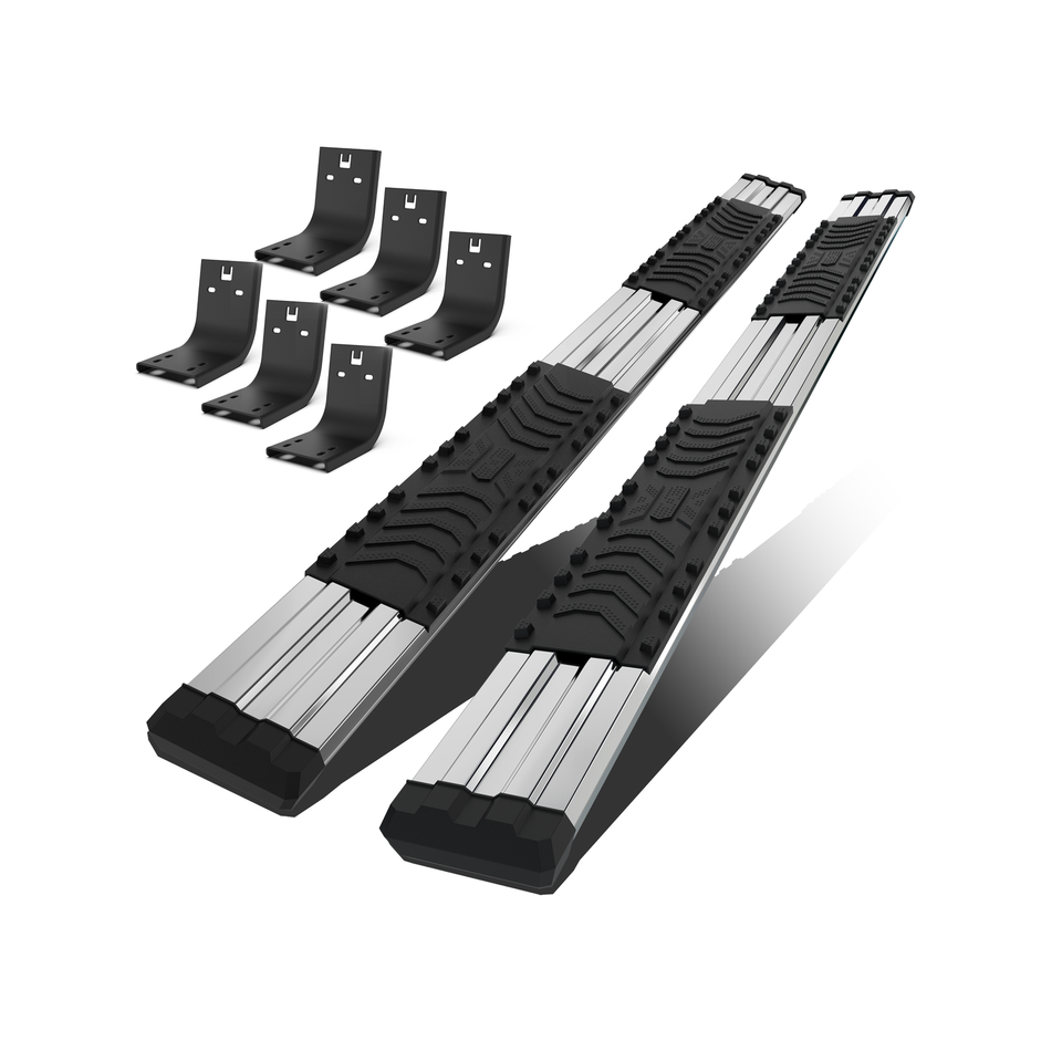 2PCS Running Boards Side Step Assembly For 2009-2018 Dodge Ram Crew Cab ...