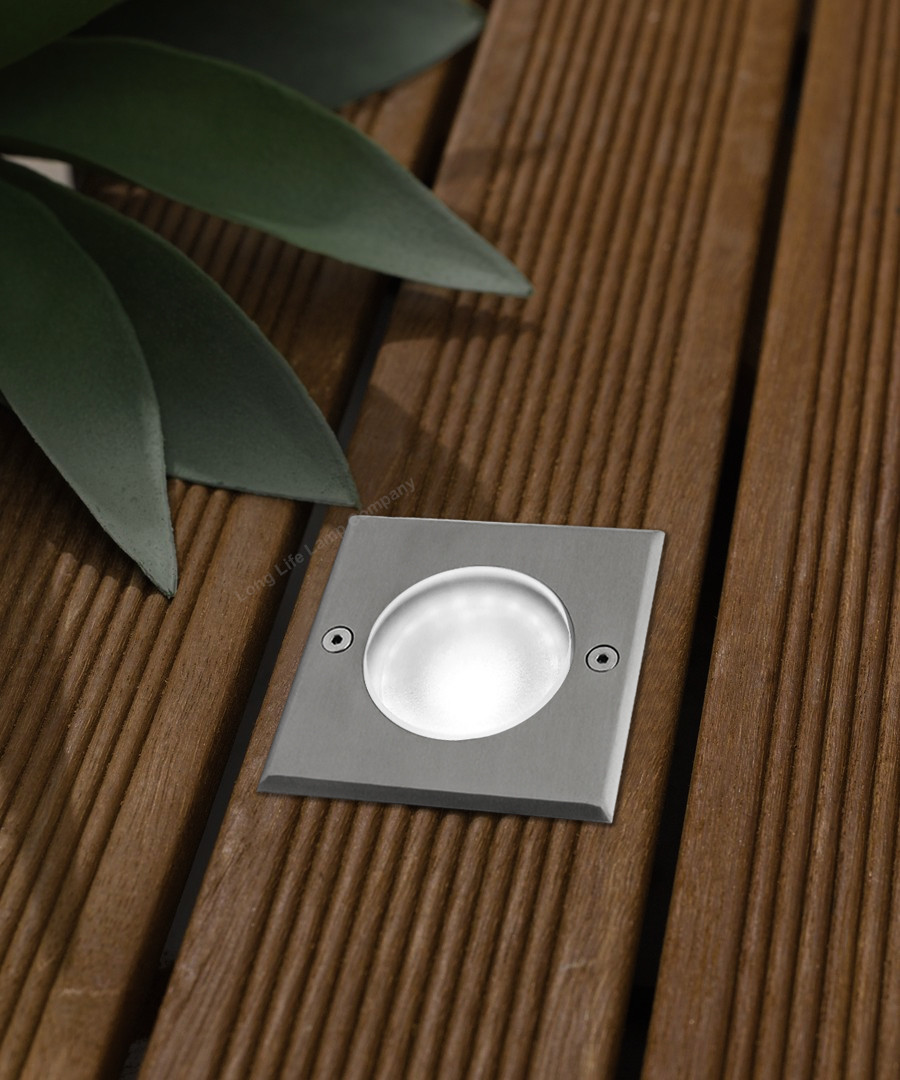 LED Ground Walkover Lights Outdoor SQUARE Decking Light Stainless Steel ...