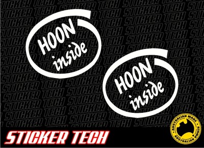 HOON INSIDE STICKER DECAL TO SUIT P PLATE RED HOONIGAN JDM DRIFT OR ...